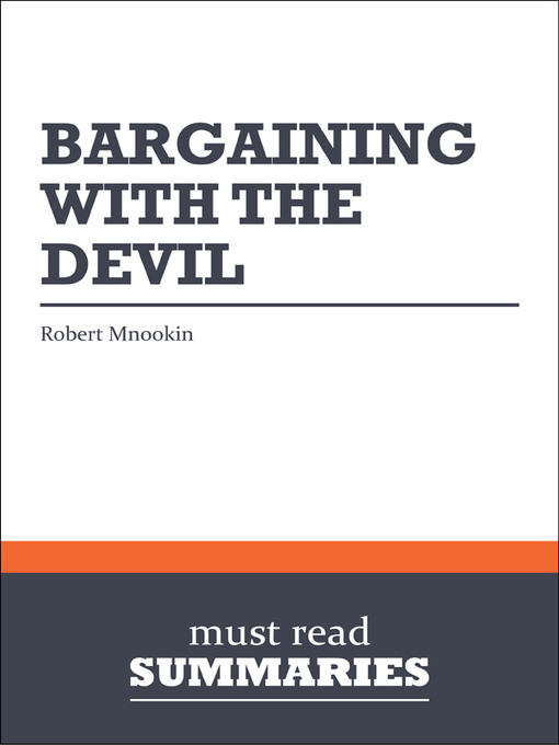 Bargaining with the Devil - Robert Mnookin - Libby